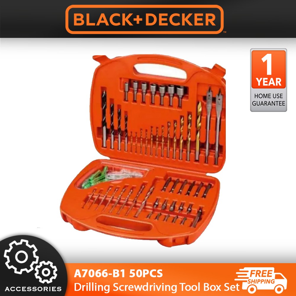 BLACK & DECKER A7066 Drilling Screw Driving Set (50 Pcs) | Shopee Malaysia