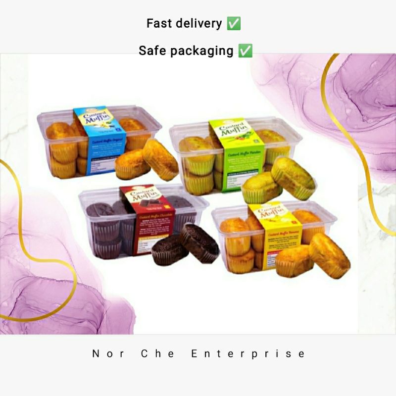 Sinar Custard Muffin Kastard Coklat Pisang Vanilla Pandan Cupcake Inti ...