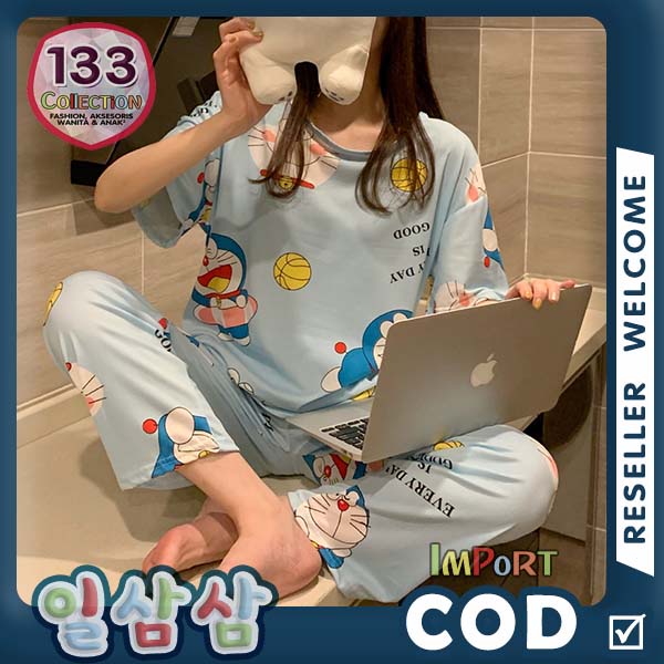 [CP01] IMPORTED Korean Style Sleepwear | CP Snoopy Doraemon Pajama Set - 133 Collection | Shopee ...