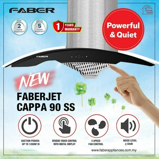 Faber Designer Cooker Hood FABERJET CAPPA 90SS 90cm Curve Hood + Faber ...