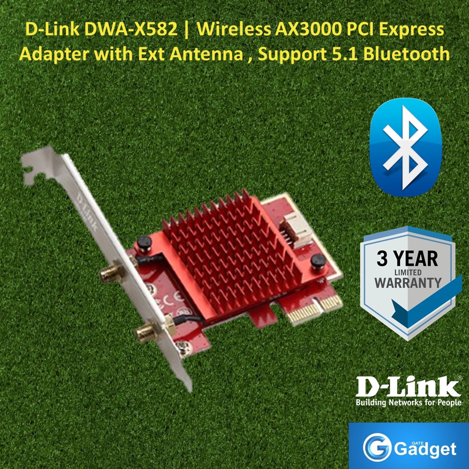 D-Link DWA-X582 | Wireless AX3000 PCI Express Adapter with Ext Antenna ...
