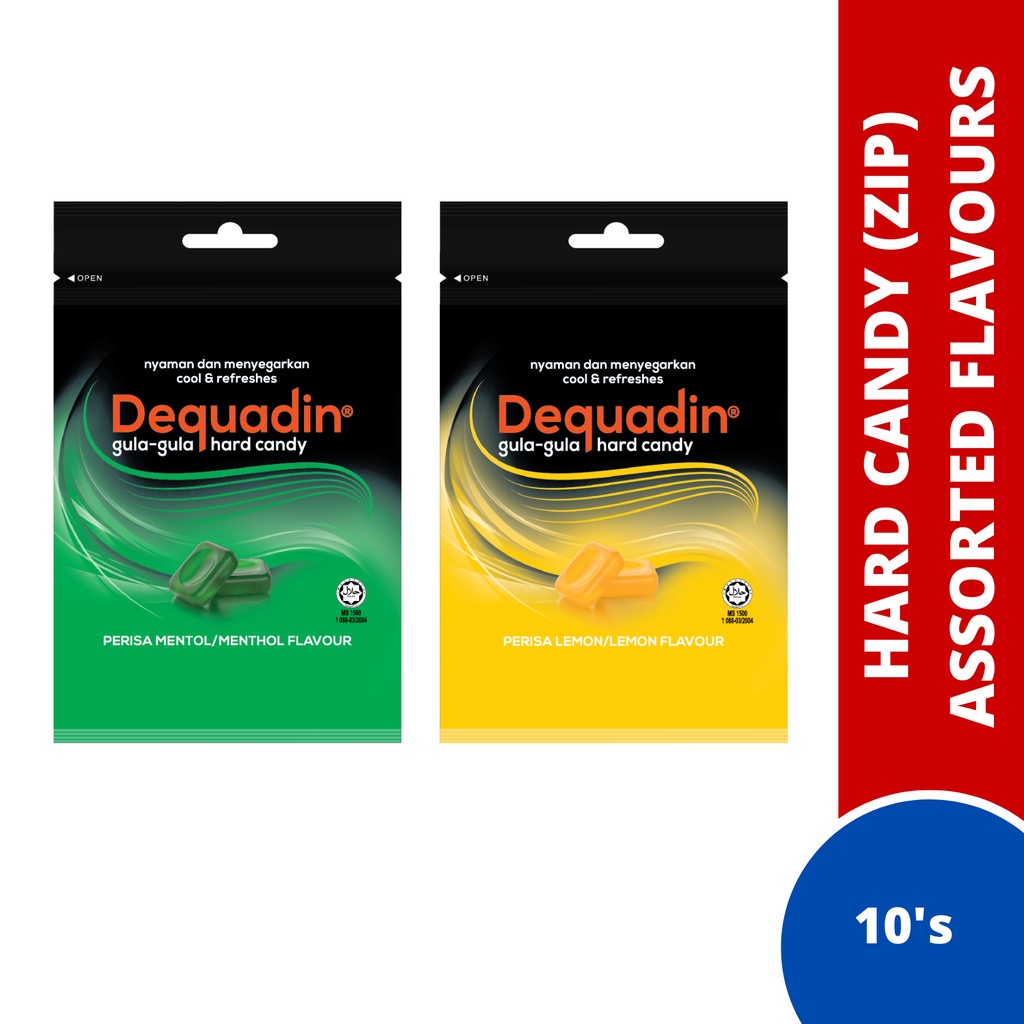 Dequadin Hard Candy Assorted Flavors 10's (Zip) | Shopee Malaysia