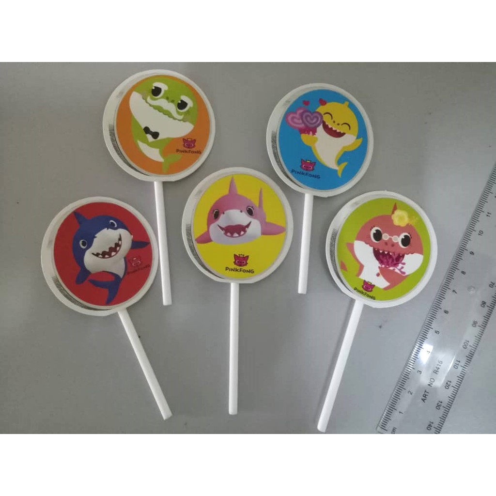 Ready Stock 5pcs Baby Shark Birthday Cake Topper Cartoon Topper Cake ...