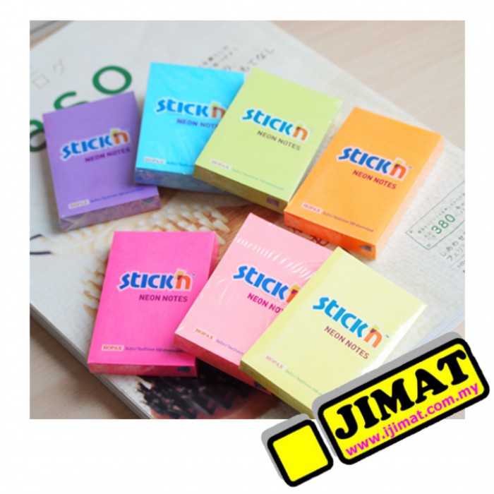 HOPAX NEON NOTES / Sticky Note / Stick on notes / Memo Pad (2X3) (76mm ...