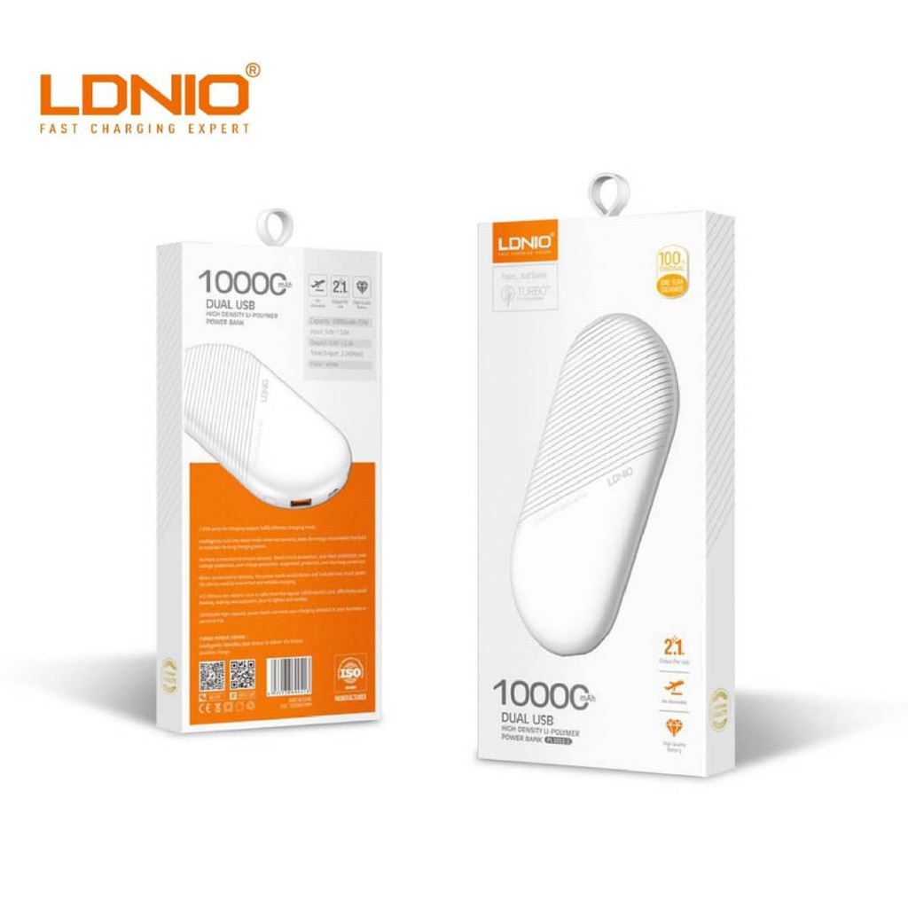 LDNIO PL1011 LI-POLYMER DUAL USB PORT POWERBANK 10000mAh | Shopee Malaysia