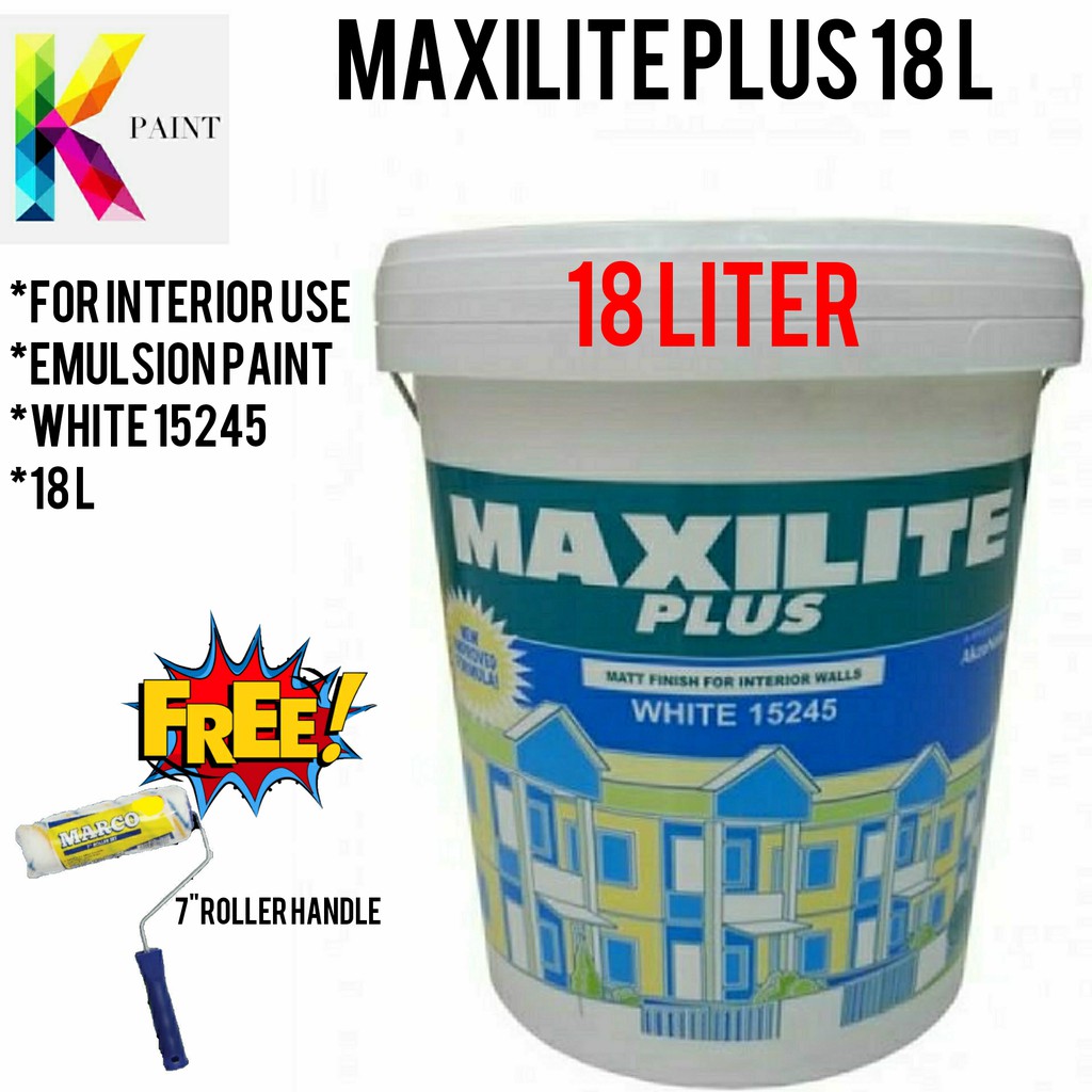MAXILITE PLUS EMULSION PAINT 18L | Shopee Malaysia