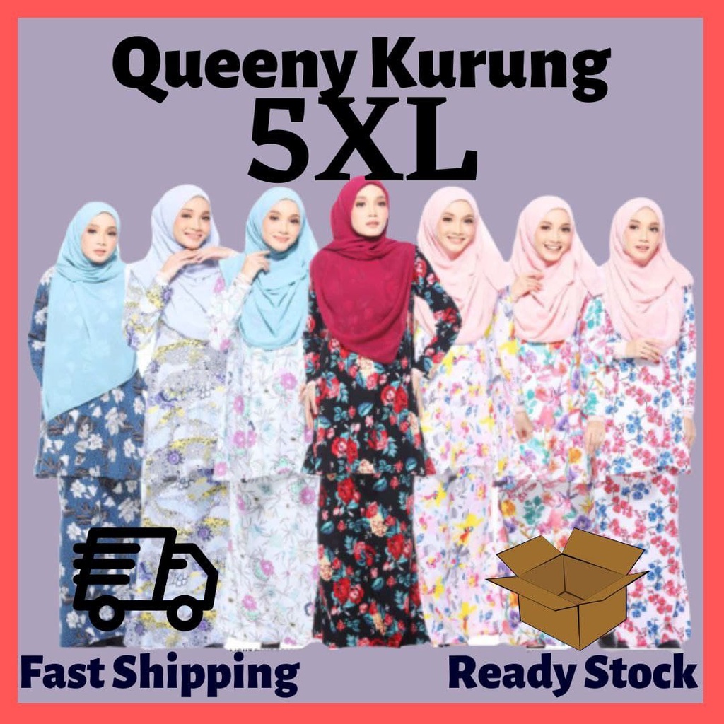 Ready Stock Baju Kurung Queeny Viral Tanpa Gosok Ironless Printed Mosscrepe Plus Size Sabella ...