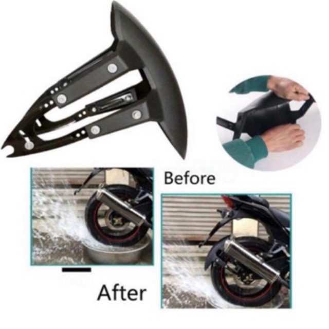 SPLASH GUARD Universal Motorcycle Rear Wheel Cover Fender & Bracket - 摩 ...