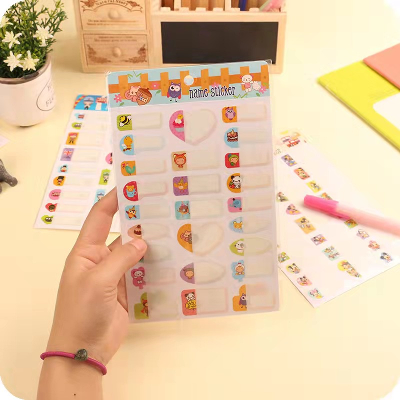 [ Ready Stock ] 1pcs -Cartoon Name Sticker/Waterproof/Colorful/Name ...