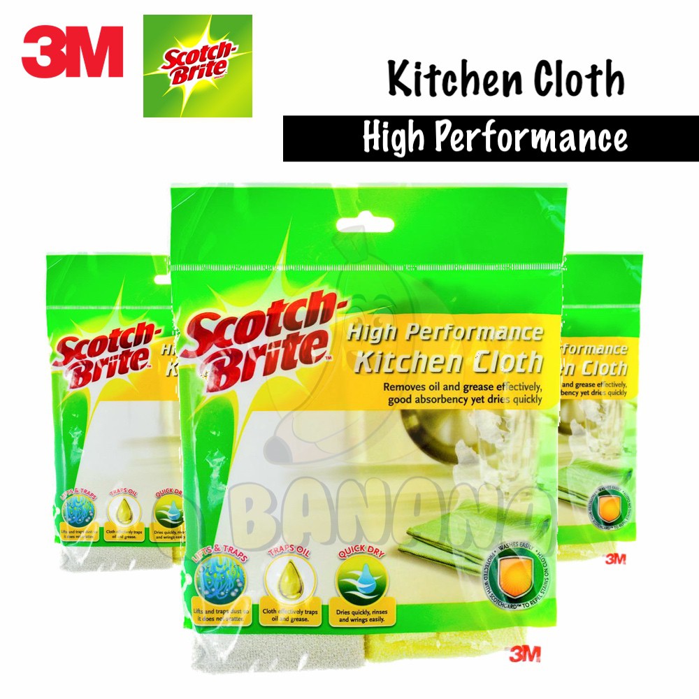 3M High Performance Kitchen Cloth (2pcs per pack) | Shopee Malaysia