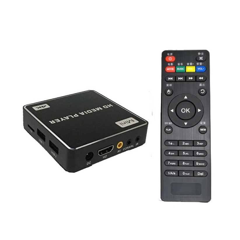 4K Full HD 1080P Mini Media Player Blue Ray Dual USB Port Full 4k@60hz ...