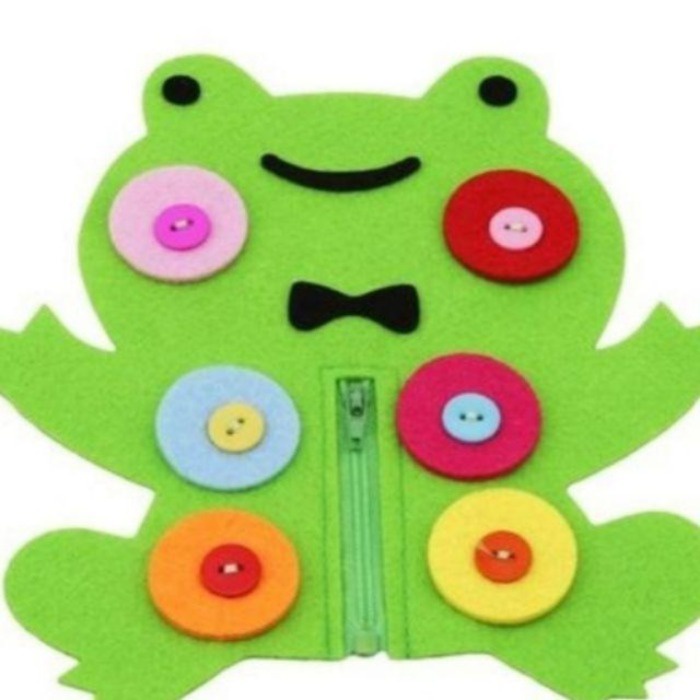 DIY Zipper Button Manual Cloth Toys Early Education Baby Kids ...