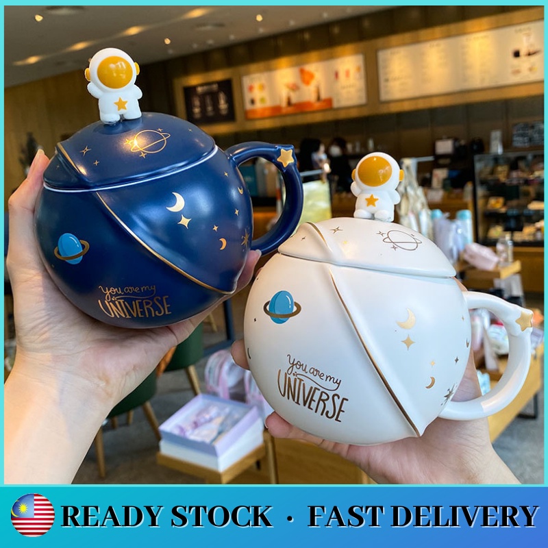 Planet Spaceman Astronauts Creative Ceramic Cup Mugs Coffee Cup Couple ...