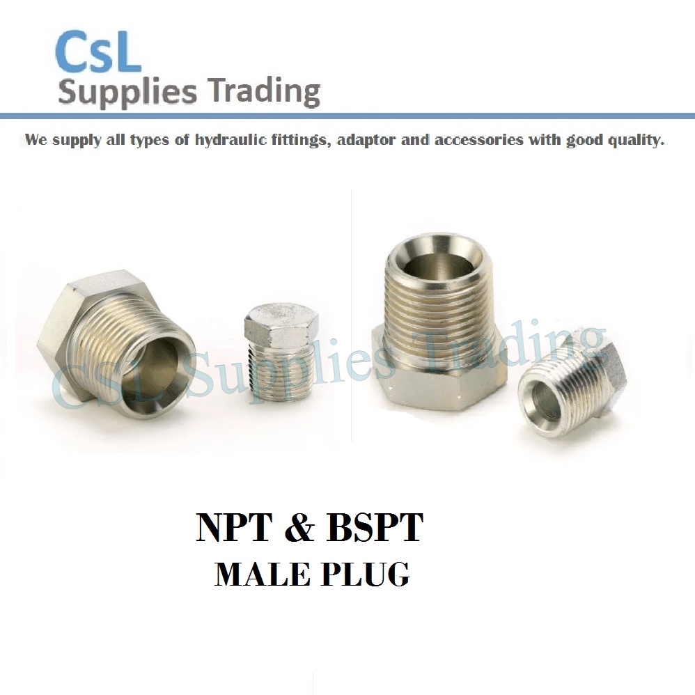 A BSPT & L NPT MALE PLUG HEXAGON HYDRAULIC ADAPTER CAP | Shopee Malaysia