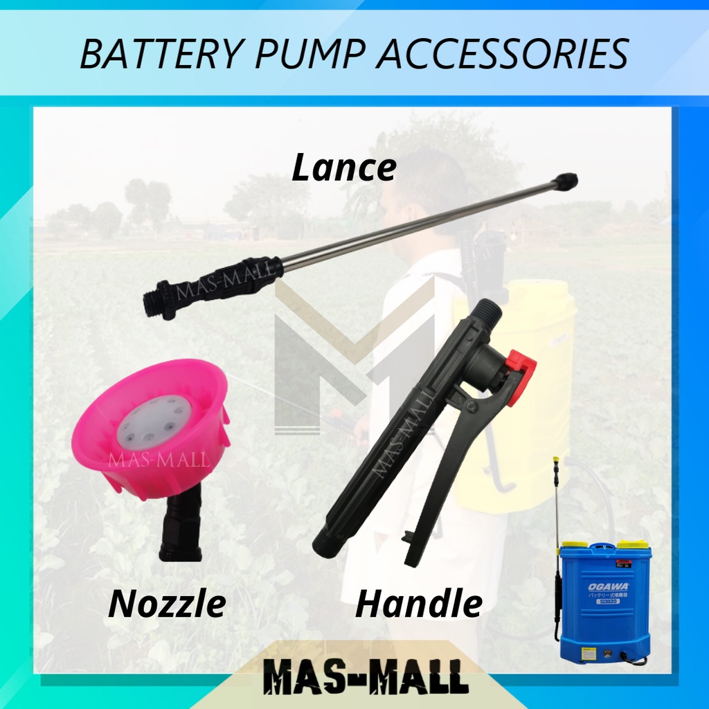 Lance + Handle + Nozzle (Battery Pump Knapsack Sprayer Accessories ...