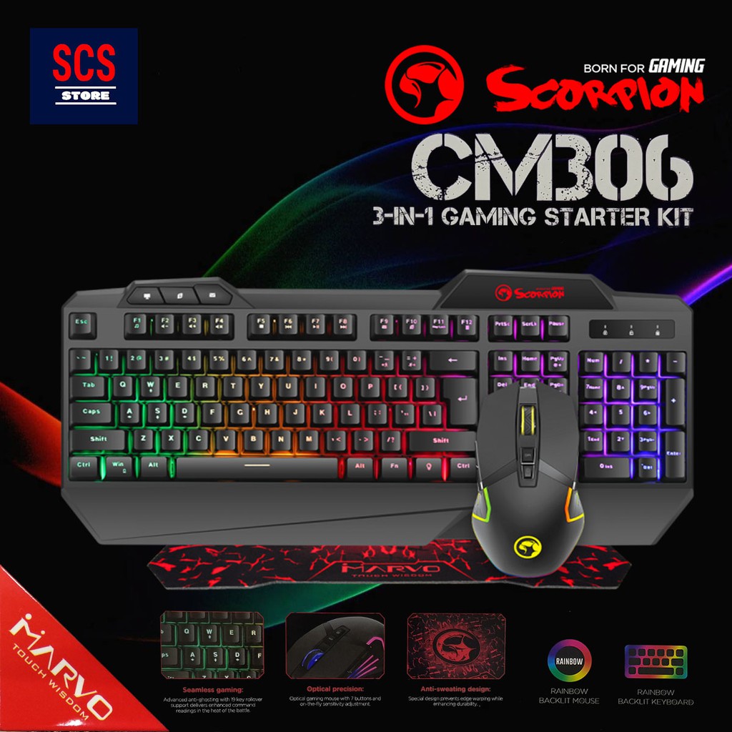 MARVO CM306 / CM304 3-IN-1 GAMING STARTER KIT | Shopee Malaysia