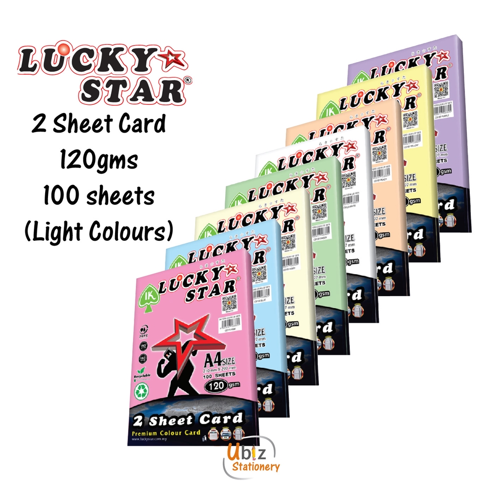 Lucky Star 2 Sheet Card 120gsm / 3 Sheet Card 160gsm (100s/Packet ...