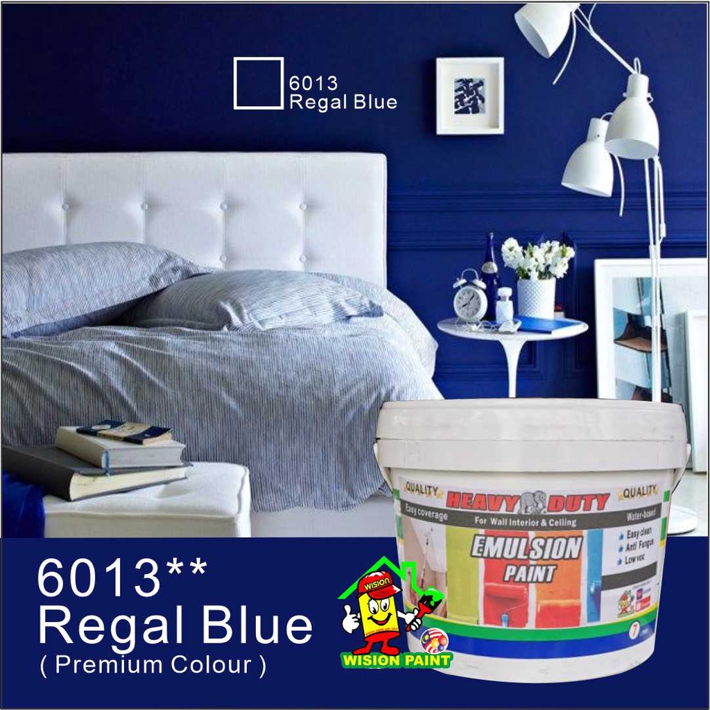 HLM6013 ** WIRA BLUE ( 7L ) HEAVY DUTY EMULSION PAINT Cat Interior ...