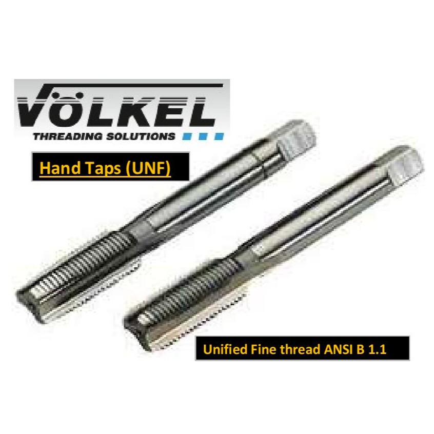 1 Set Volkel Hand Taps (UNF) Nr. 2 ~ Nr. 10 Unified Fine thread ANSI B ...