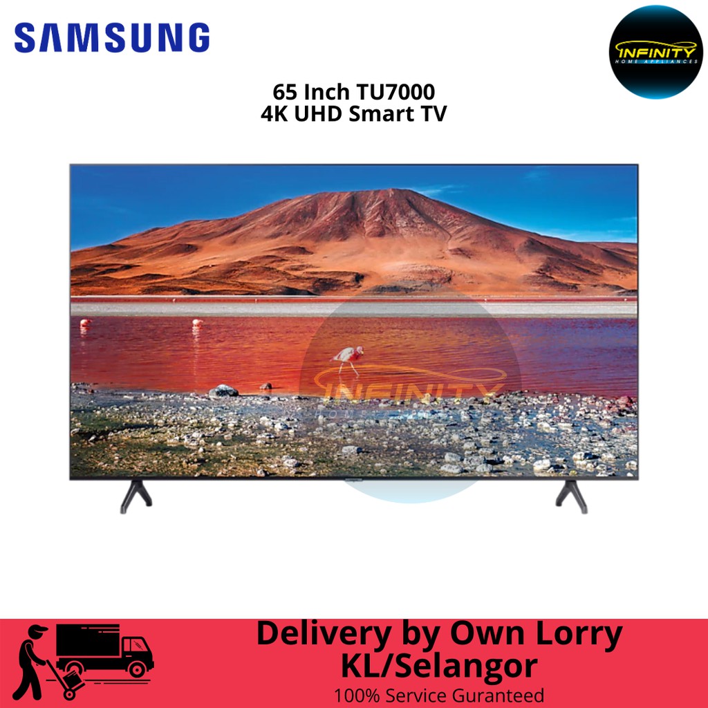 SAMSUNG 65" INCH 65AU7000 UA65AU7000 CRYSTAL UHD 4K SMART TV ...