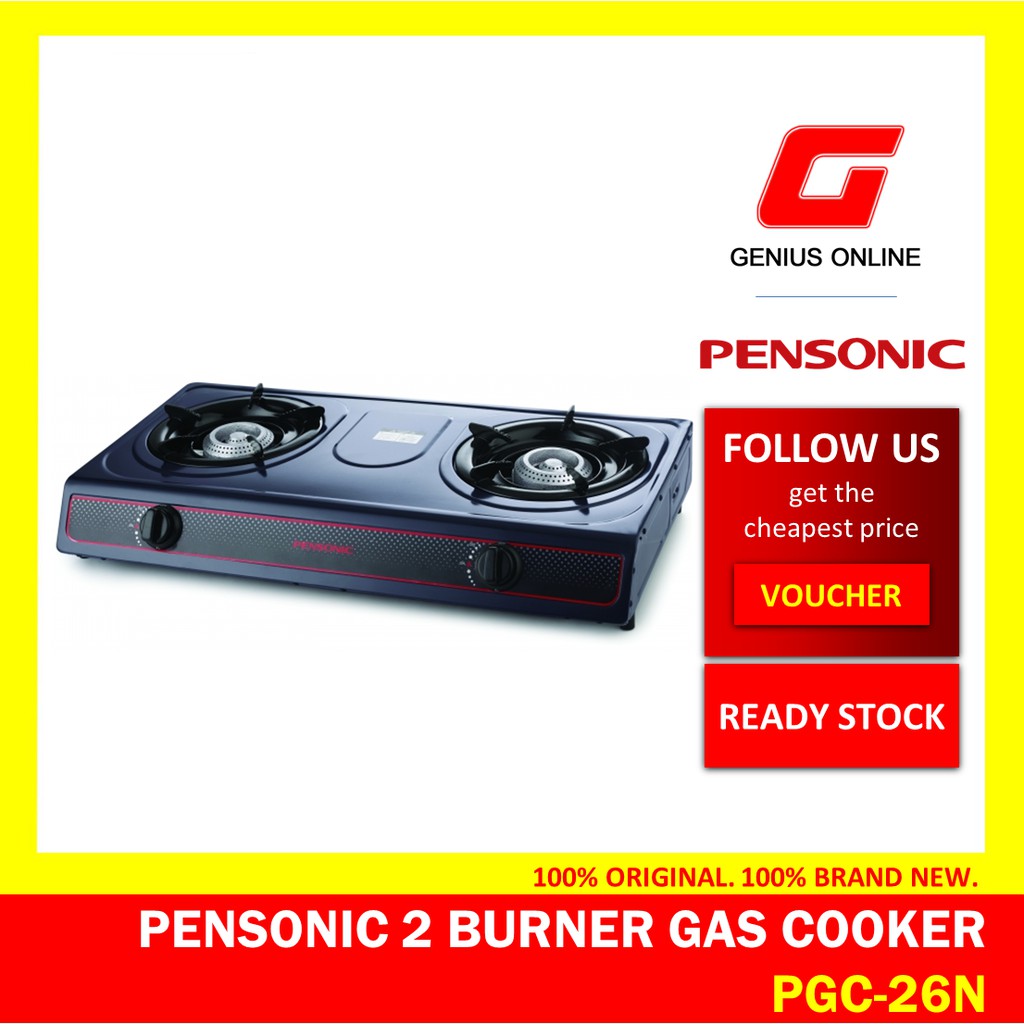 PENSONIC Double Burner Gas Stove Cooker PGC-26N | Shopee Malaysia