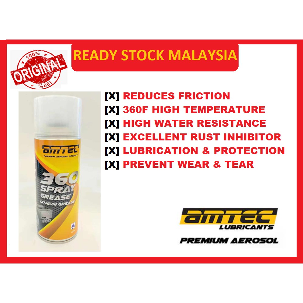 🔥PREMIUM AEROSOL PRODUCT🔥AMTEC 360 SPRAY GREASE LITHIUM GREASE 400ML ...