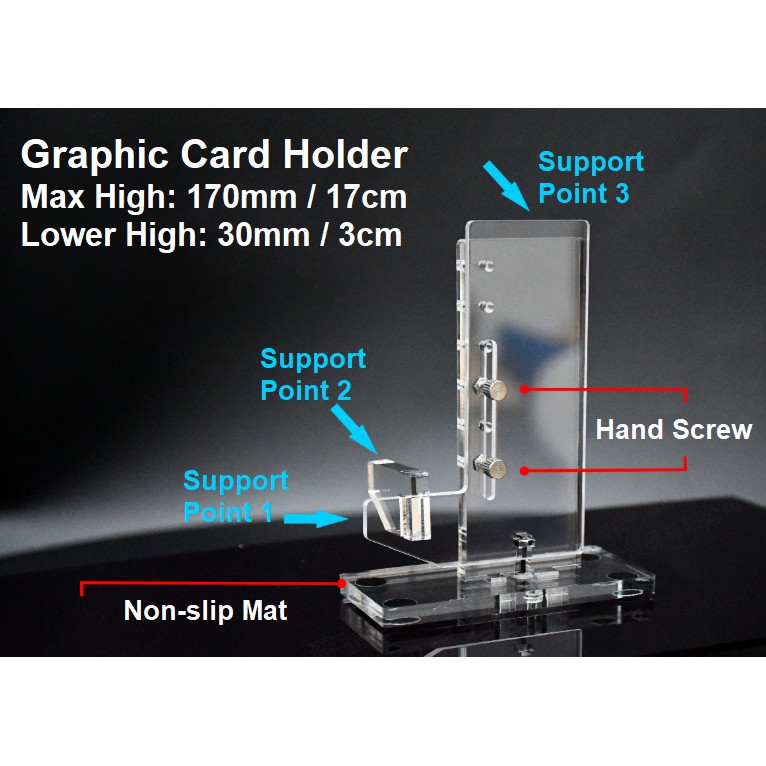 Graphics Card Adjustable Stand, Graphic Card Holder Transparent High ...
