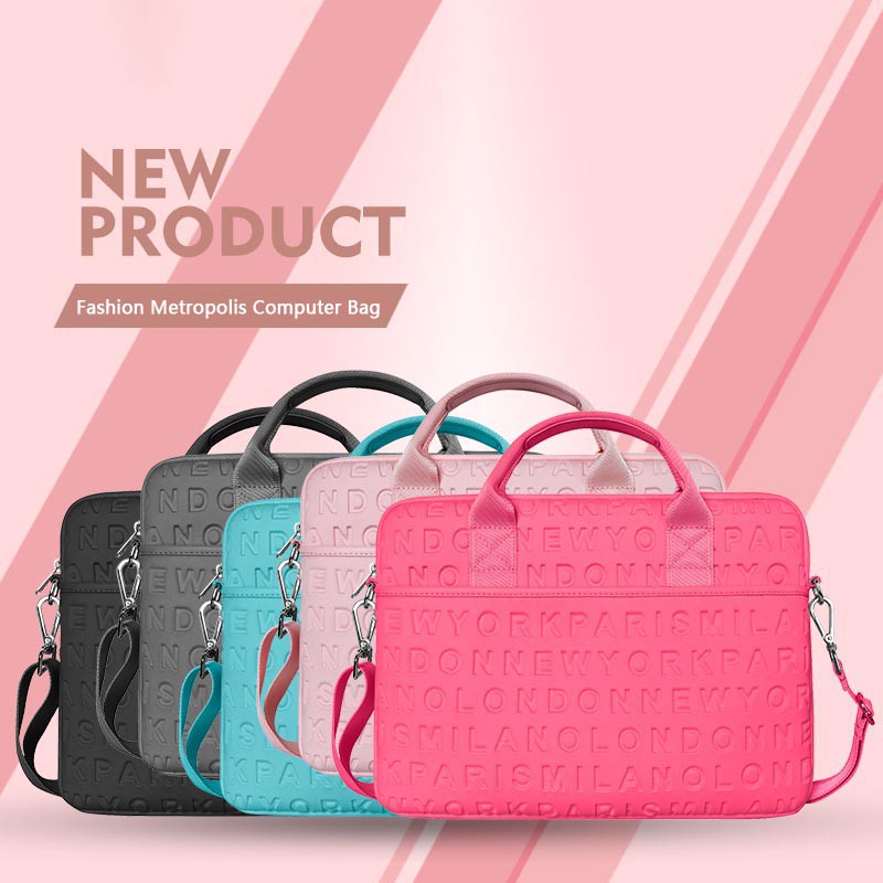 WIWU Fashion Laptop Shoulder Bag / Vogue Embossed Pattern Handbag ...