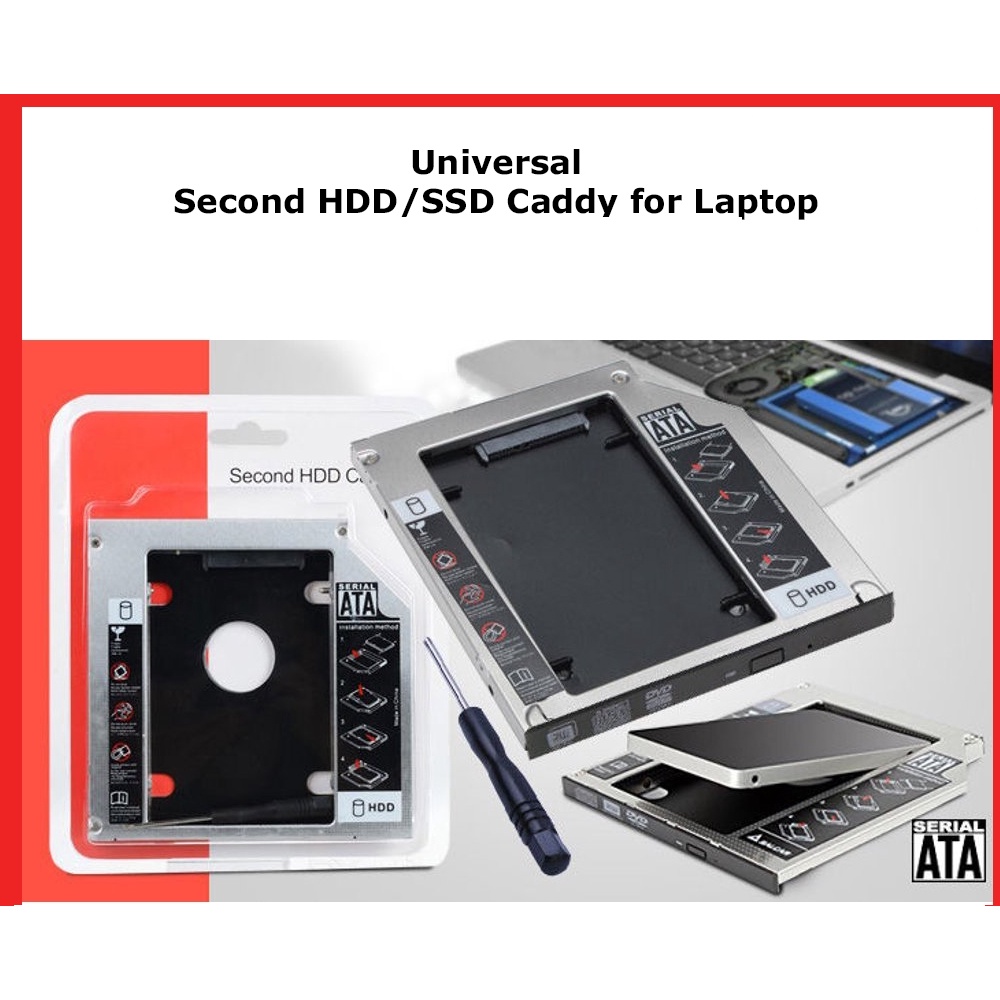 Laptop Caddy for Laptop 2.5 HDD and SSD (9.5mm and 12.7mm) | Shopee ...