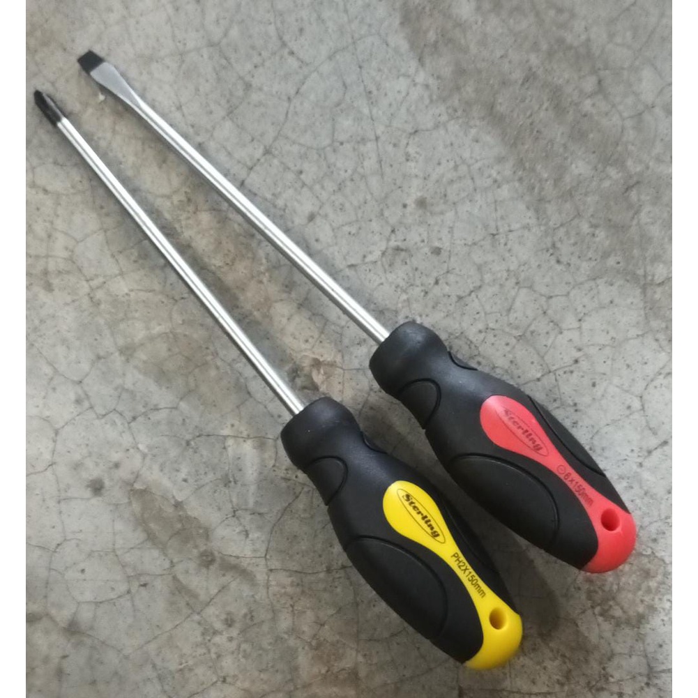 STERLING SOFT GRIP SCREWDRIVER 4",5",6",STUBBY 38MM (-)(+) | Shopee ...