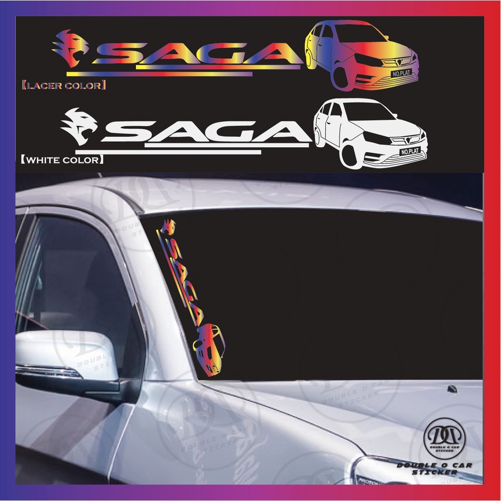[Ready Stock]Proton Saga VVT font&shape winscreen sticker KI00432(PM ME ...