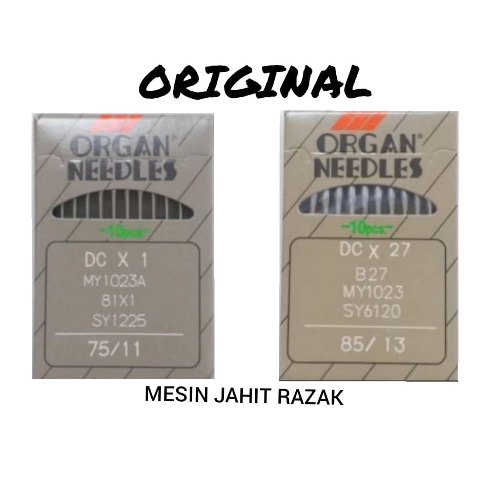 ORIGINAL ORGAN NEEDLES !!! JARUM DC MESIN JAHIT TEPI (INDUSTRI OVERLOCK SEWING MACHINE) | Shopee ...