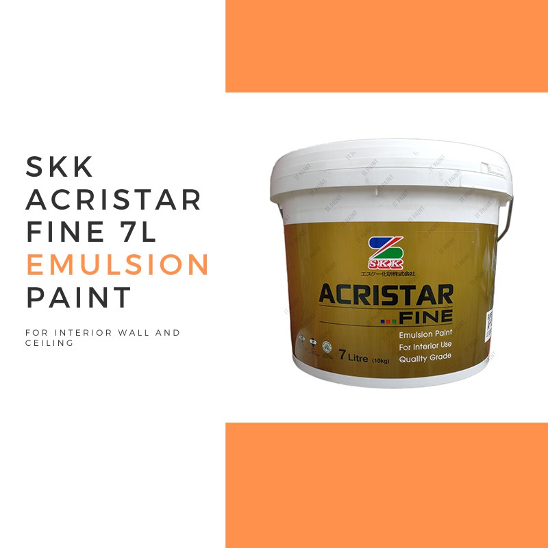 [FAST SHIP OUT] SKK Acristar Fine 7L Emulsion Paint for Interior Wall ...