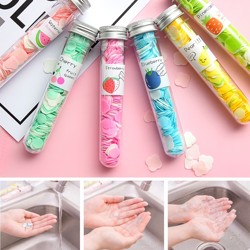 Candy Color Mini Hand Soap Paper Travel Portable Cartoon Bottled Soap ...