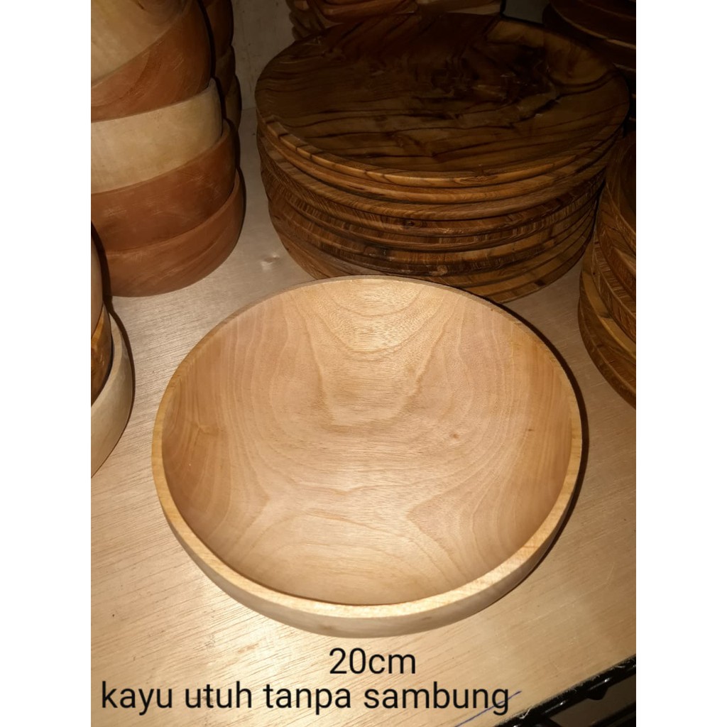 KAYU Jumbo wooden bowl 20cm/wooden bowl mahogany | Shopee Malaysia