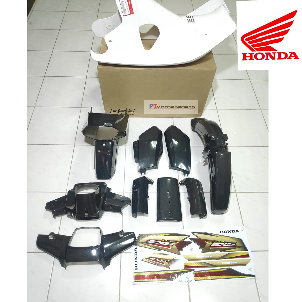 Honda Ex5 Dream Cover Set BSH Gray With White Board Ori-Sticker ...