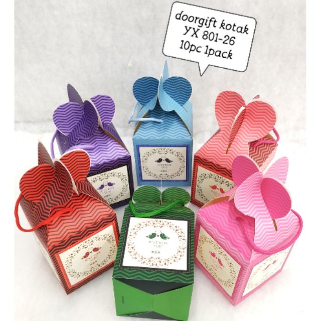 Kotak doorgift YX801 10.5x10.5x23cm kotak kertas jajan goodies door ...