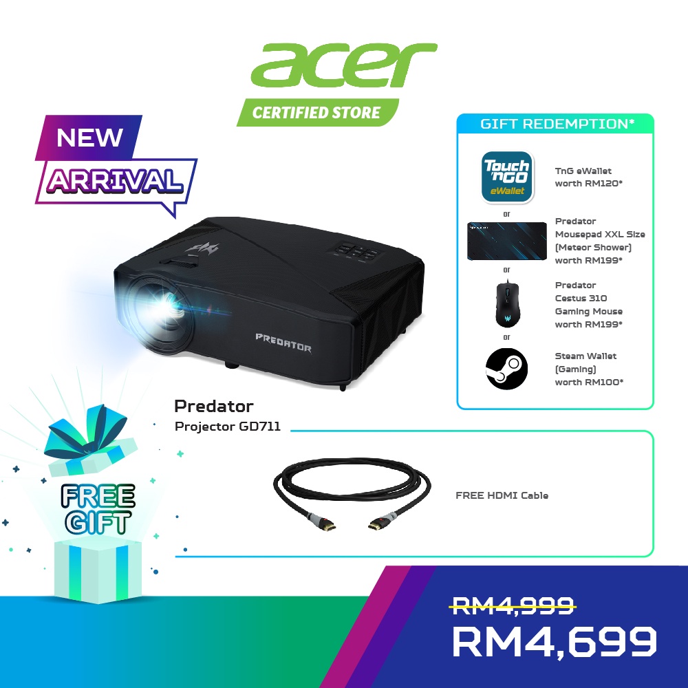 ACER PREDATOR PROJECTOR GD711 | Shopee Malaysia