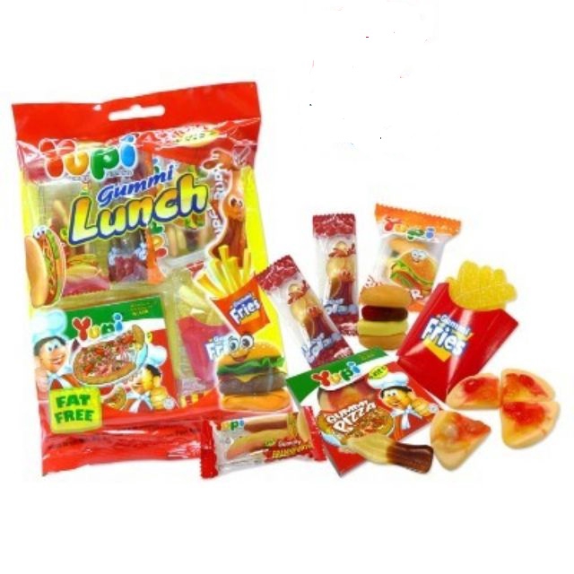 65g Yupi Original Assorted Gummy Lunch Set Gummy Candy Burger Pizza ...