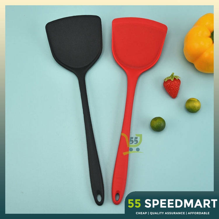 𝟱𝟱𝗦𝗣𝗘𝗘𝗗𝗠𝗔𝗥𝗧 NON-STICK SILICONE SPATULA SPADE SHOVEL HANDLE TURNER ...