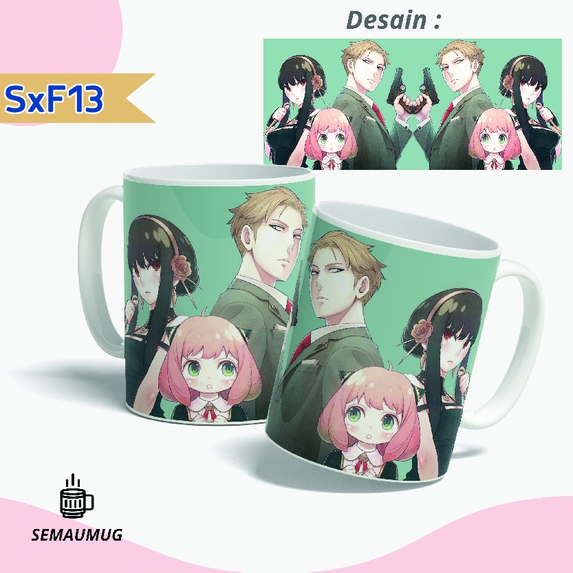 Mug ANYA LOID YOR FORGER SPY X FAMILY Gift ANIME Glass Cup PRINT CUSTOM ...