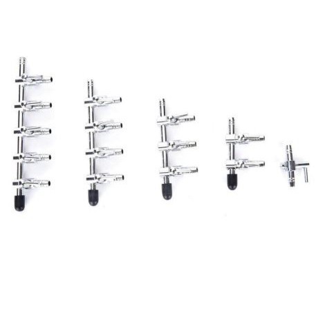 AQUARIUM 1,2,3,4,5 WAYS AIR FLOW CONTROL STAINLESS STEEL JOINT OXYGEN ...