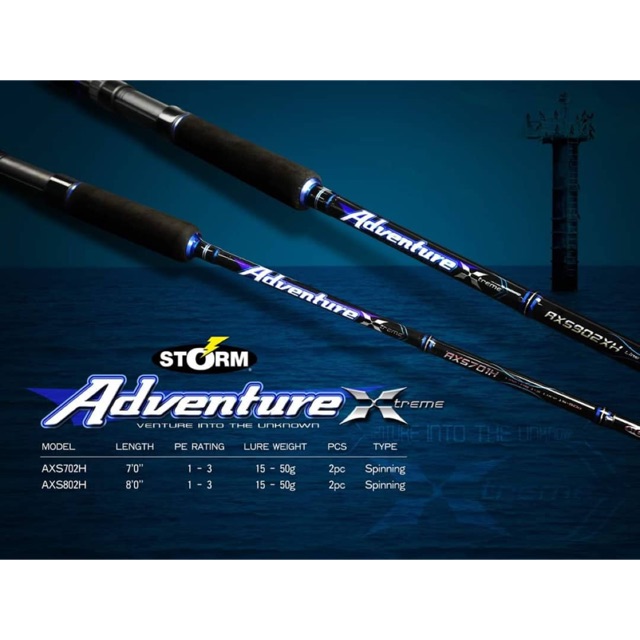 Storm PE Rod 2019 Adventure Xtreme Spinning Rod 2pcs | Shopee Malaysia