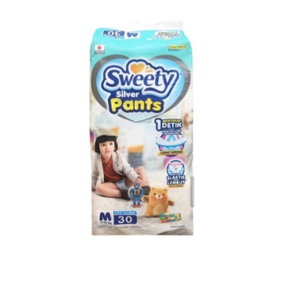 Sweety SILVER PANTS uk Diapers M30 Full Black | Shopee Malaysia