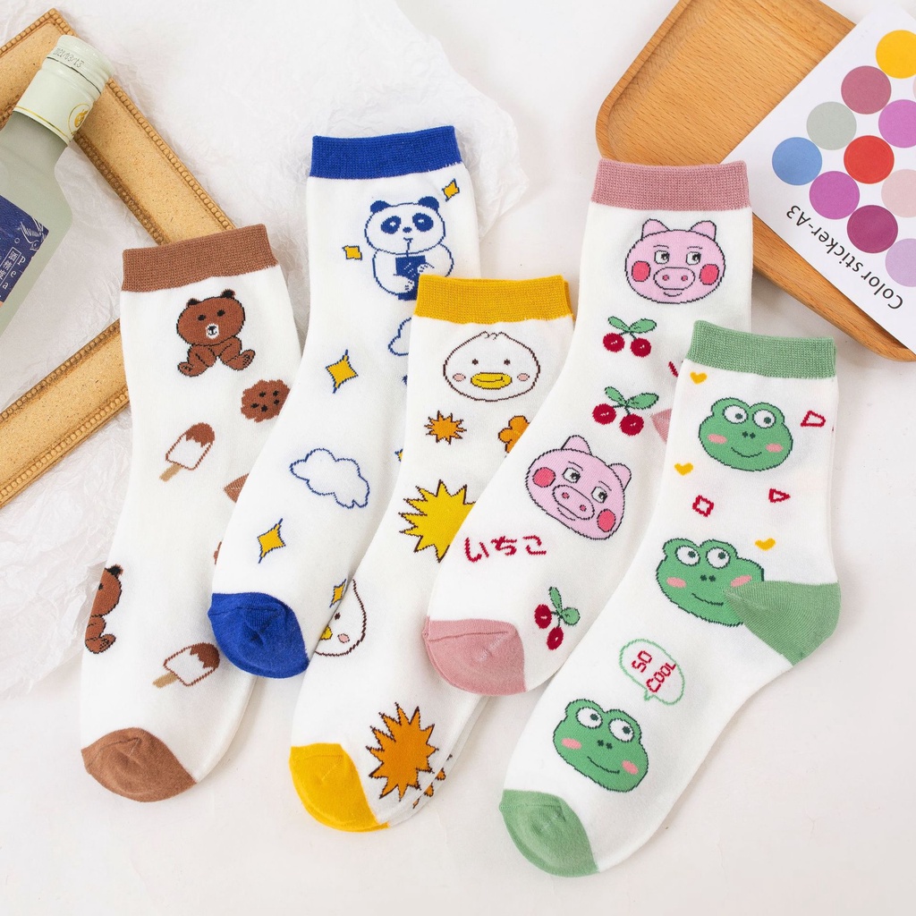 MALAYSIA READY STOCK! 1 Pair Japan Style Women New Cartoon Panda Long ...