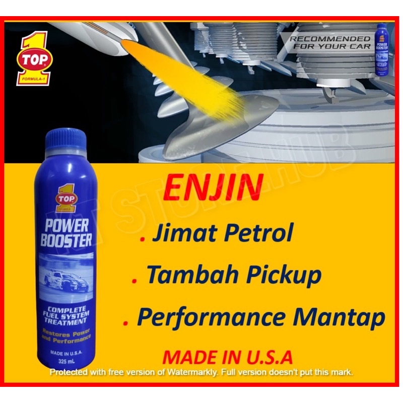 90168 Top 1 Power Booster Fuel System Treatment (325 ml) | Shopee Malaysia