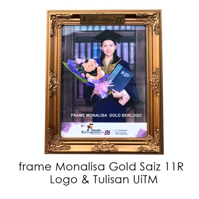 Frame Monalisa Gold Logo UiTM Di Ukir. | Shopee Malaysia