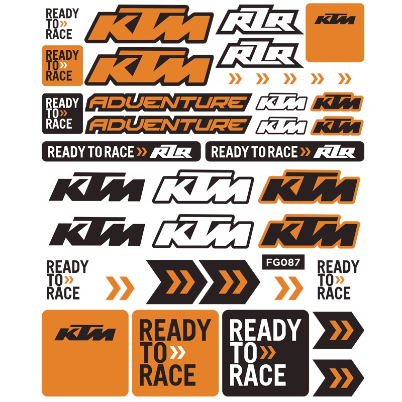 Ready to race vinyl reflective sticker for motorcycle ktm sticker decal ...