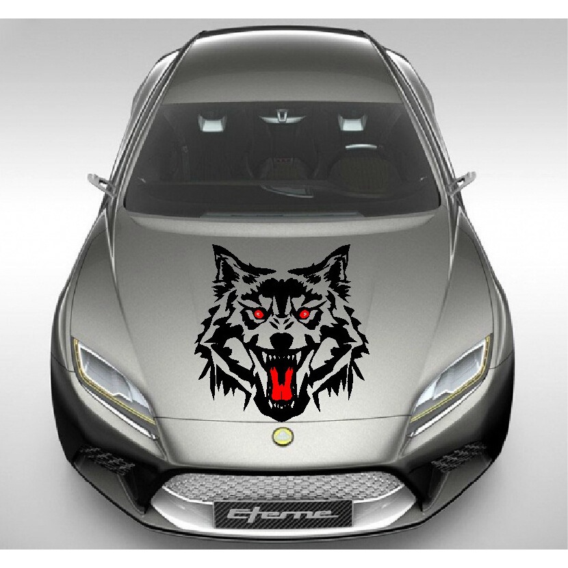 Car styling Wolf car stickers /car machine bonnet wolf sticker/ Car ...