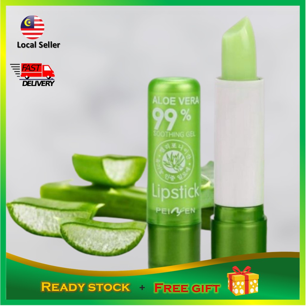 Aloevera Lipstick/Lipbalm 99% 🔥READY STOCK + 🎁.🔥 | Shopee Malaysia